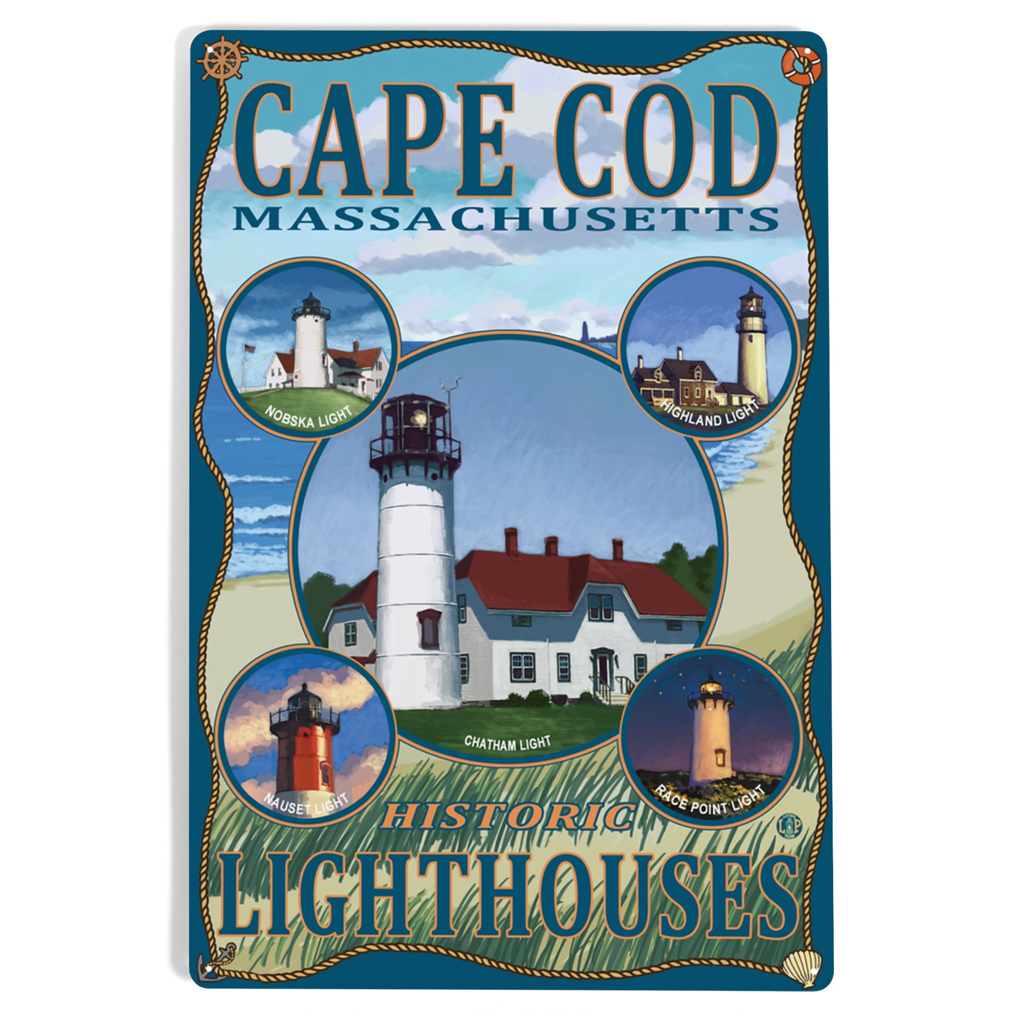 Cape Cod, Massachusetts, Lighthouses (12x18 Aluminum Art, Indoor ...