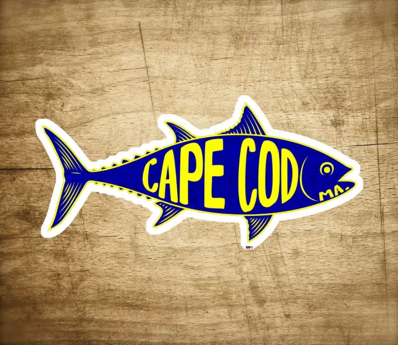 Cape Cod Massachusetts Tuna Fishing Fish Sticker Decal Phone Decal ...
