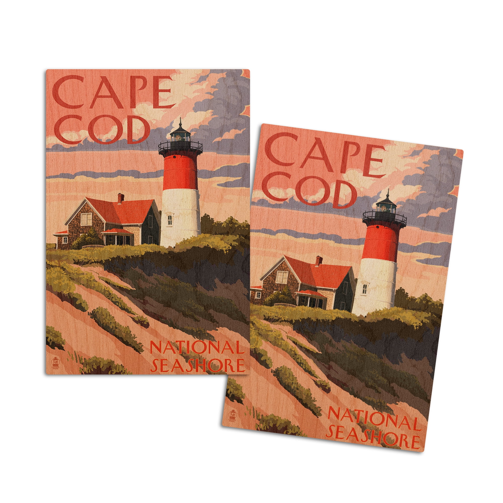 Cape Cod National Seashore, Massachusetts, Nauset Light and Sunset (4x6 ...