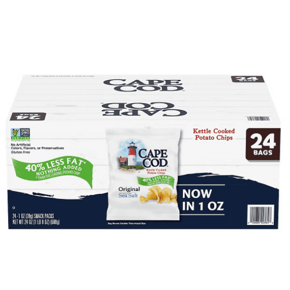 Cape Cod Original Reduced Fat Potato Chips, 24 ct. - Walmart.com
