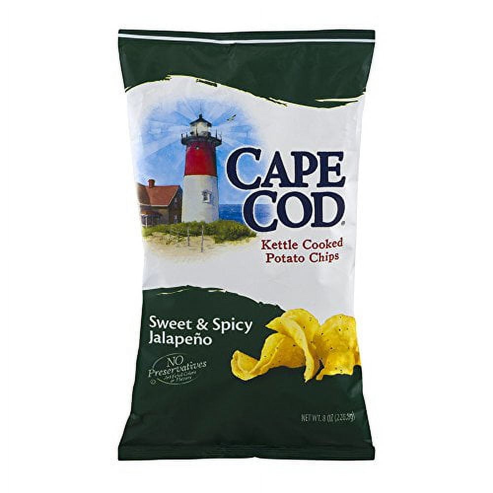 Cape Cod Potato Chips, Kettle Cooked, Sweet & Spicy Jalapeno, 8 oz ...