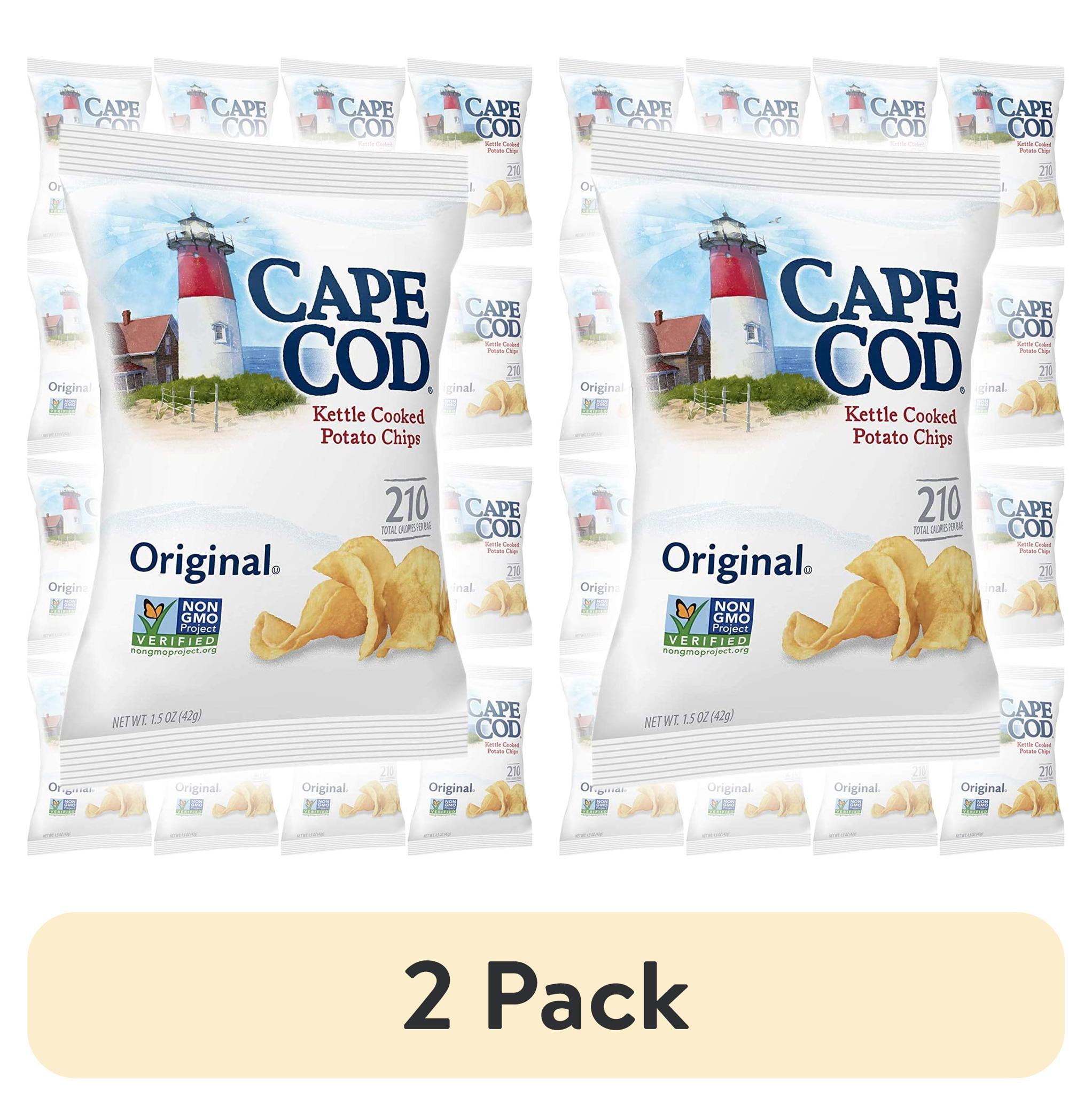 (2 pack) Cape Cod Potato Chips, Original Kettle Cooked, Single-Serve 1. ...