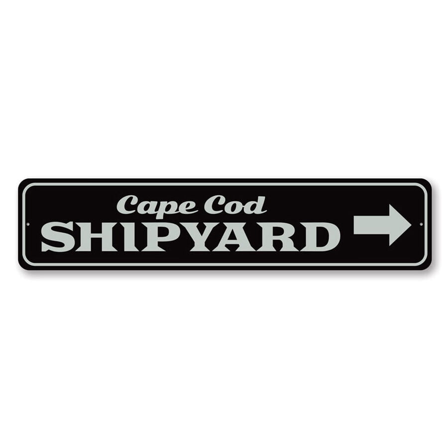 Cape Cod Shipyard Arrow Sign Directional Sign Ship Yard Arrow Sign Size ...