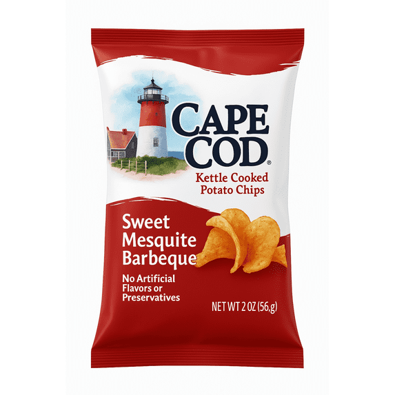 Cape Cod Sweet Mesquite Barbeque Kettle Cooked Potato Chips, 2 oz Snack ...