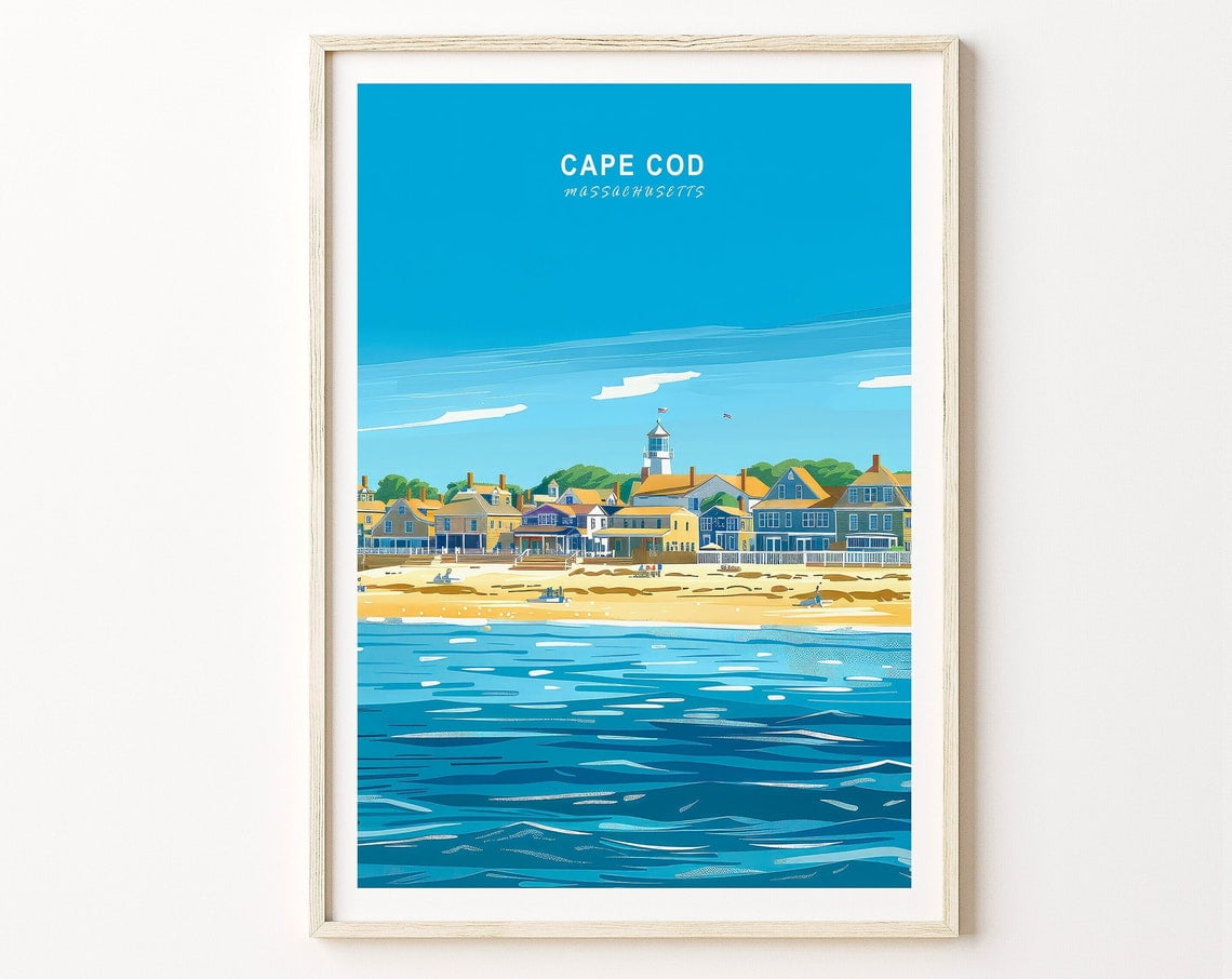 Cape Cod Travel Print, Cape Cod Massachusetts Travel Wall Art, Cape Cod ...