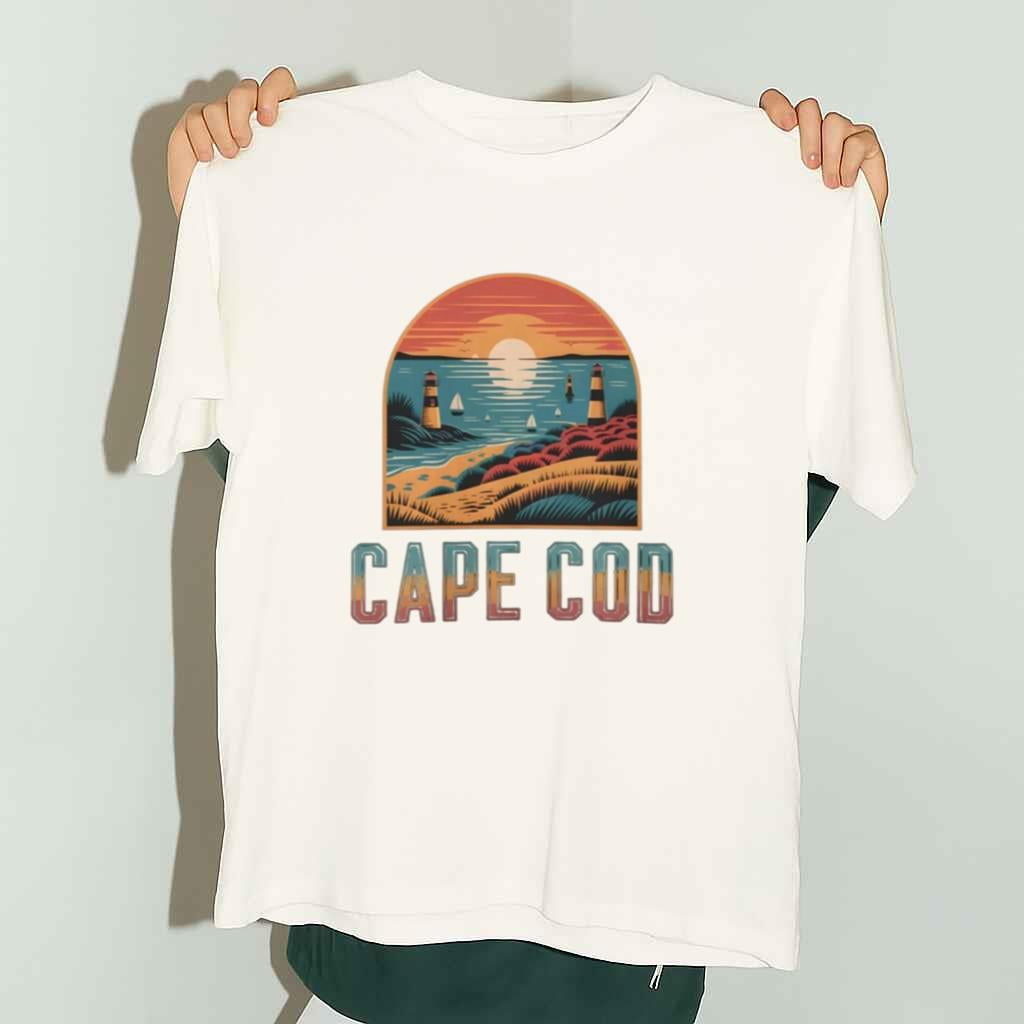 Cape Cod Vintage Lighthouse Beach Summer Coastal Unisex T-Shirt up to ...
