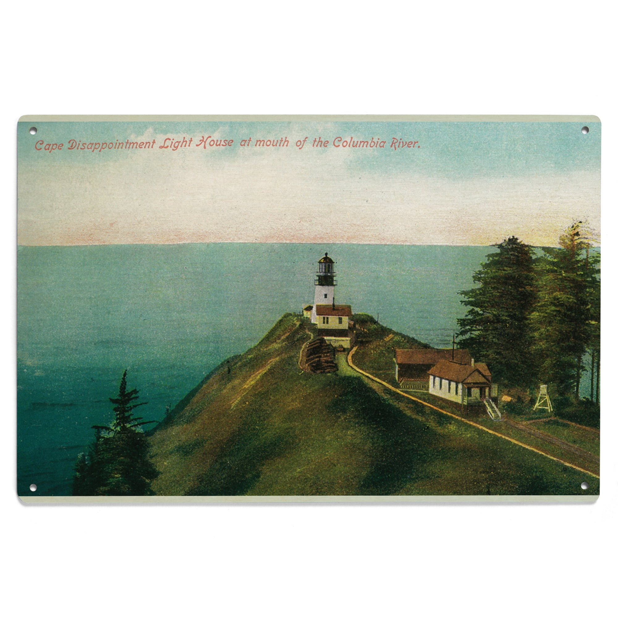 Cape Disappointment Lighthouse, Washington Coast Birch Wood Wall Sign ...