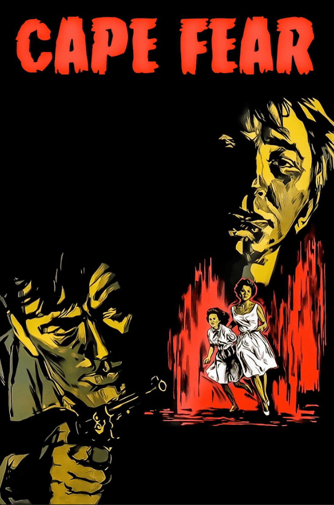 Cape Fear (1962) Movie Poster 24x36 Classic Thriller, Max Cady Vintage ...