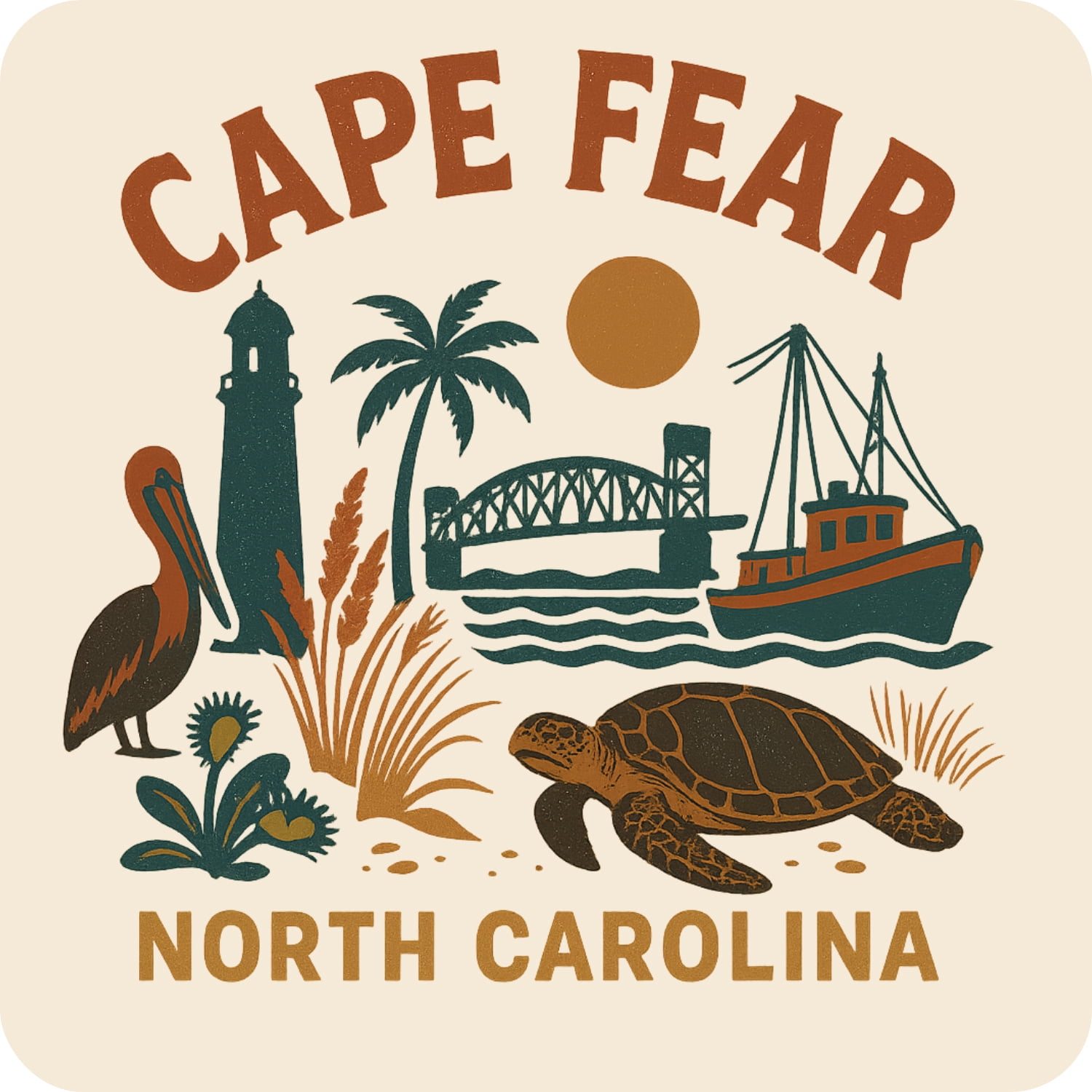 Cape Fear North Carolina Keepsakes Souvenir Vinyl Sticker – Destination ...