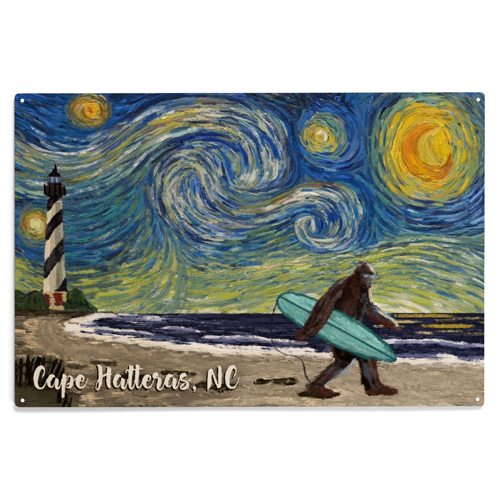 Cape Hatteras, North Carolina, Starry Night, Bigfoot on the Beach Birch ...
