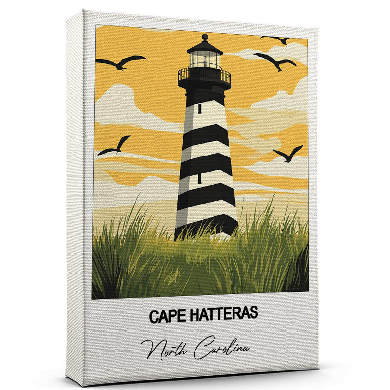 Cape Hatteras Travel Poster Canvas – North Carolina Canvas – Unique ...