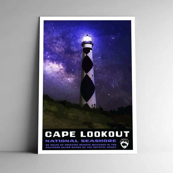 Cape Lookout National Seashore Vintage Travel Poster / Postcard WPA ...