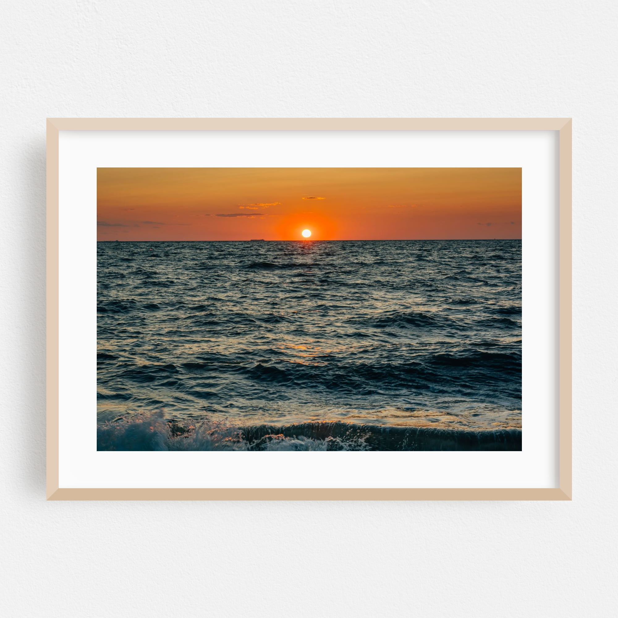 Cape May Atlantic - Cape May New Jersey Photography Oak Framed Wall Art ...