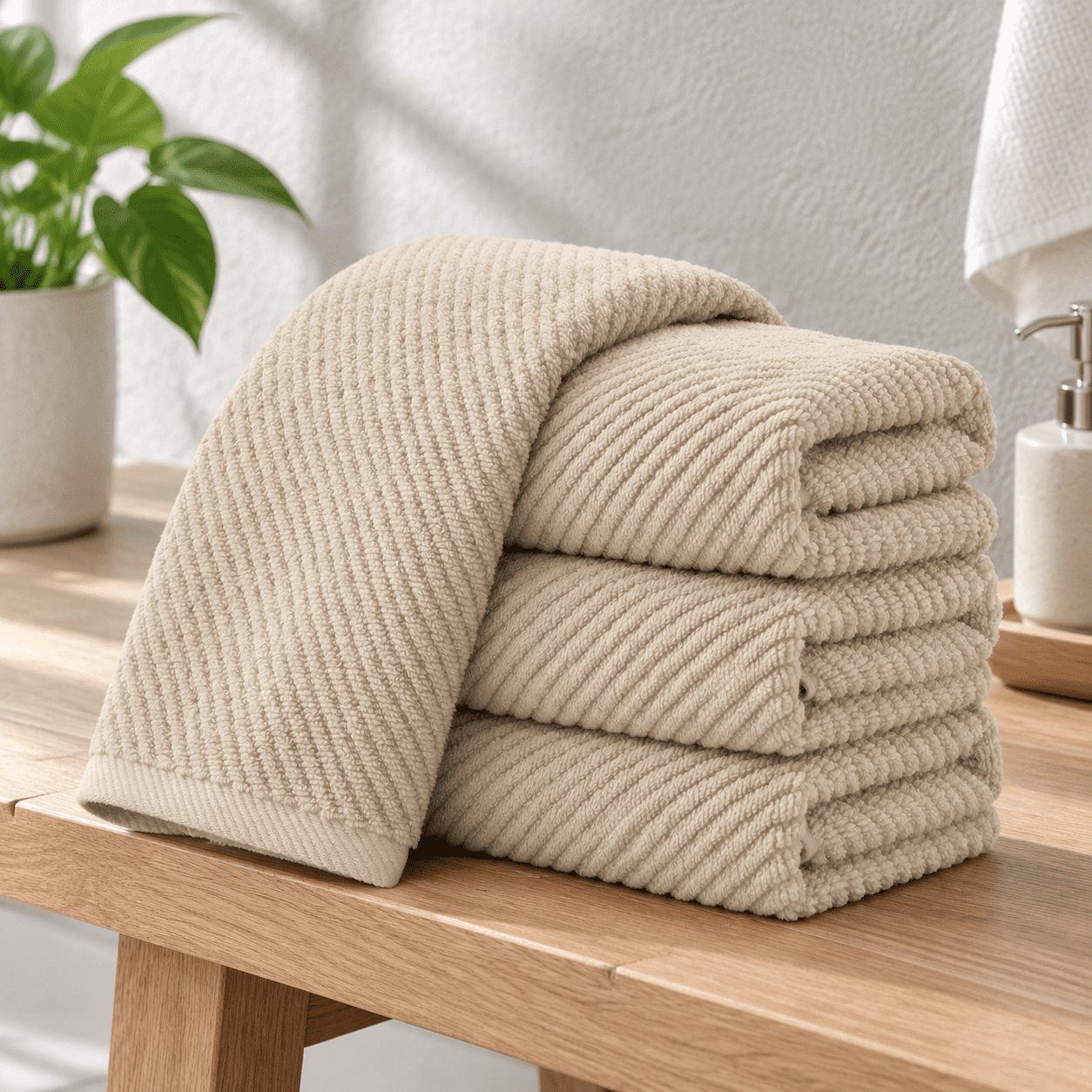 Cape May Cobblestone - Dark Tan 4 PC Hand Towel Set, 18x28 Inches ...