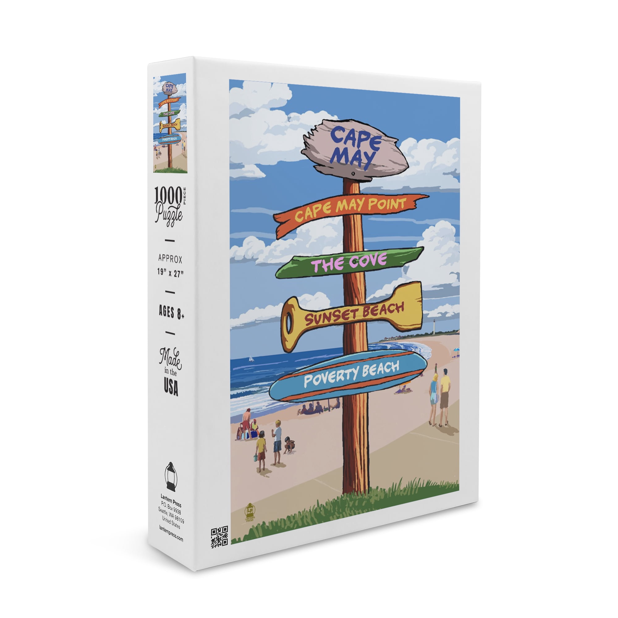 Cape May, New Jersey, Destinations Signpost (1000 Piece Puzzle, Size ...