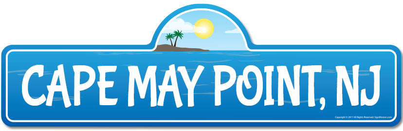Cape May Point NJ New Jersey Beach Street Sign | Indoor/Outdoor ...