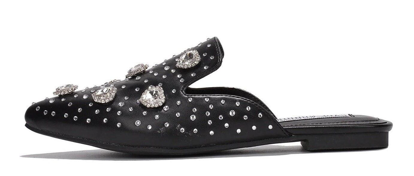 Cape Robbin Sandals Women Flat Mule Sierra Rhinestone Stud Detail ...
