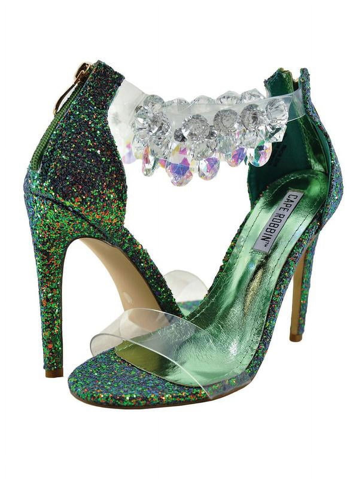 Cape Robbin Suzzy 54 Ankle Strap Rhinestone Chandelier Glitter Mermaid ...