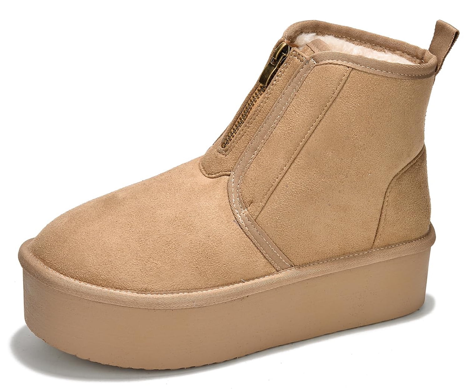 Cape Robbin Women Ankle Boots Flat Heel Platform Flatform Round Toe ...