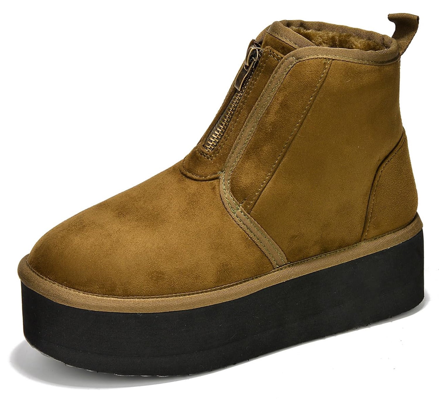 Cape Robbin Women Ankle Boots Flat Heel Platform Flatform Round Toe ...