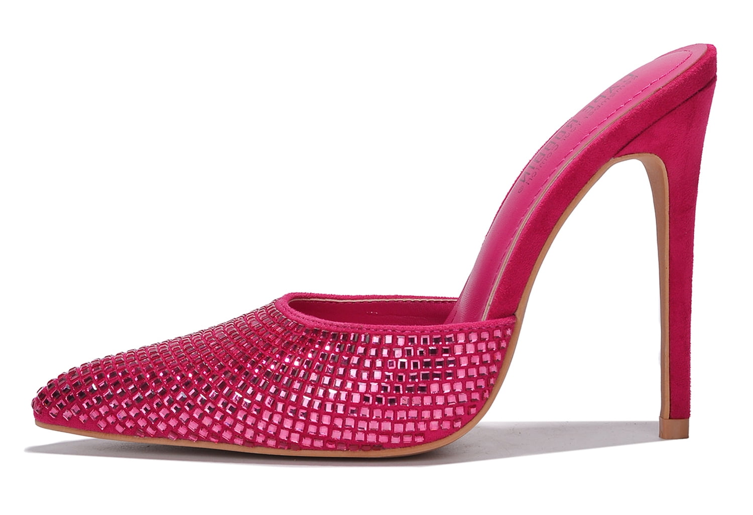 Cape Robbin Women Slip On Formal Stiletto High Heels Suede Pointy Toe ...