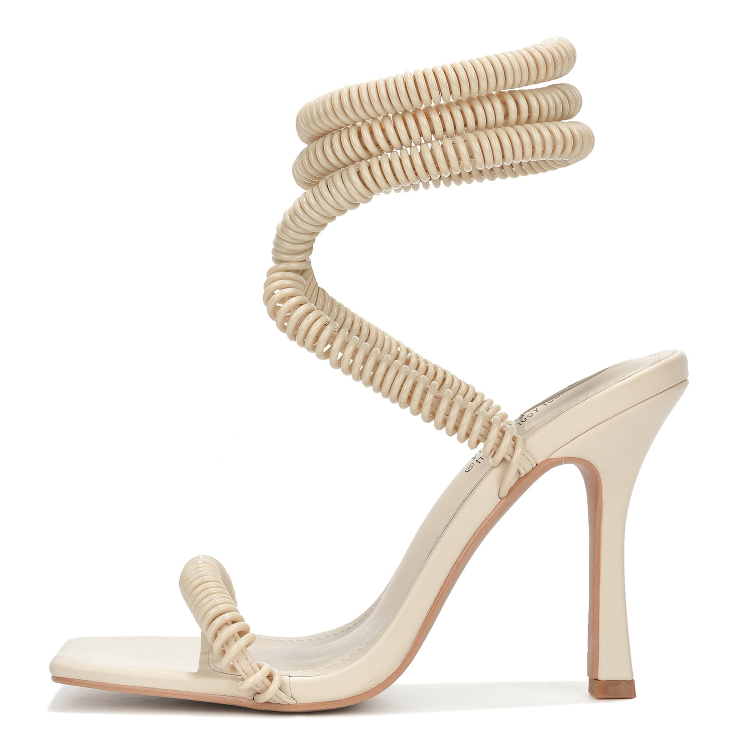 Cape Robbin Women Stiletto High Heels Coil Cord Leg Design Square Toe ...