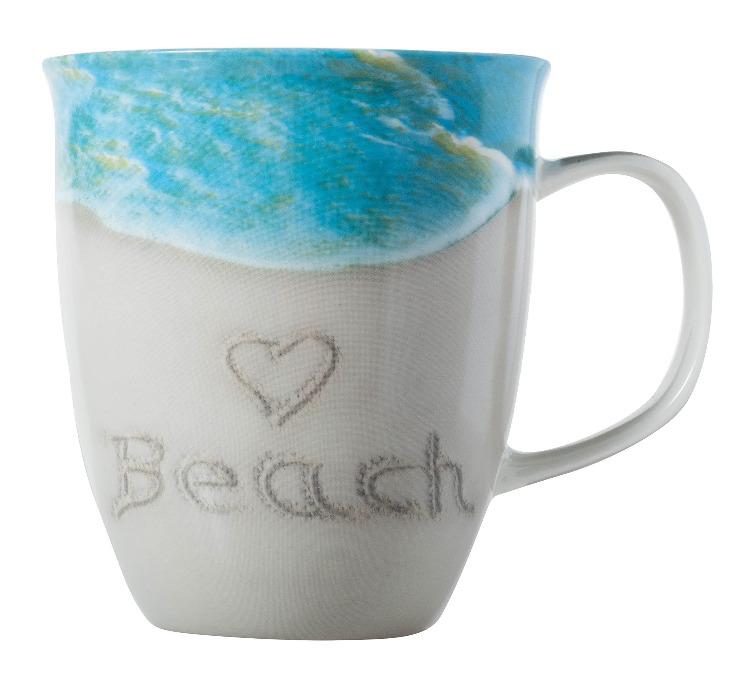 Cape Shore 15 oz Harbor Mug with Heart Beach Design - Walmart.com