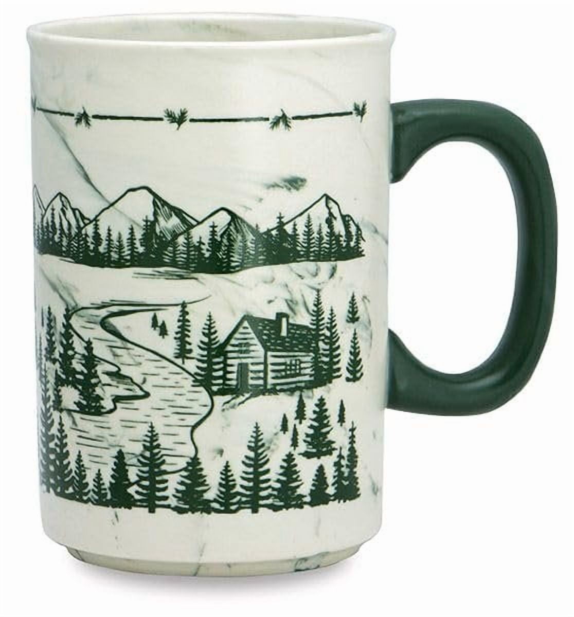 Cape Shore 18oz Heavy Stoneware Sema Pottery Mug, Mountain Scene ...