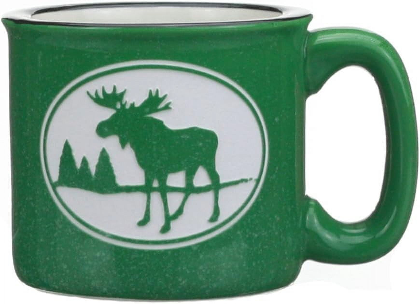 Cape Shore Green Etched Moose 15 Ounce Coffee Tea Mug Cup - Walmart.com