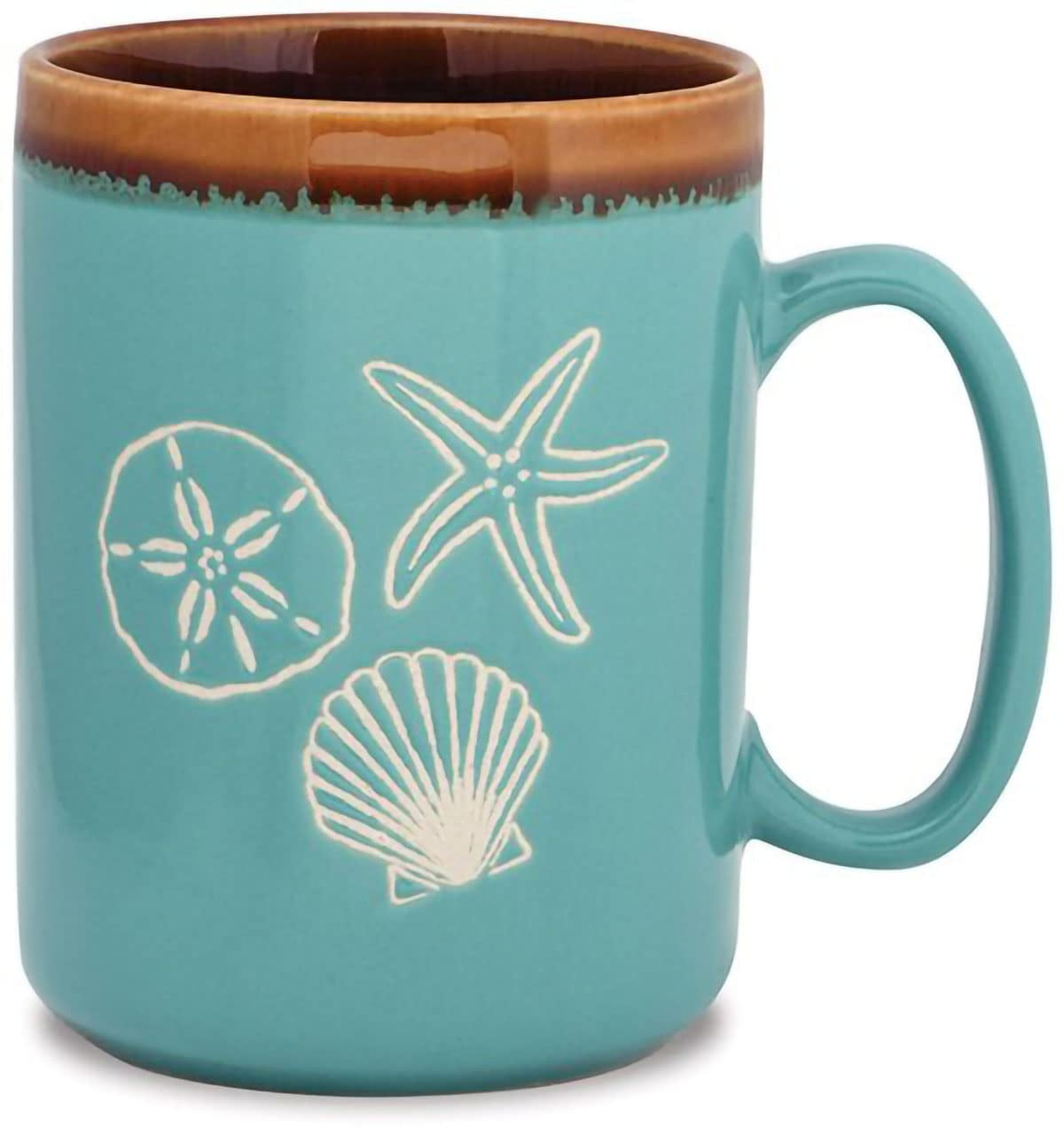 Cape Shore Hand Glazed Coffee Tea Mug Cup - Shells Gifts for Birthday ...