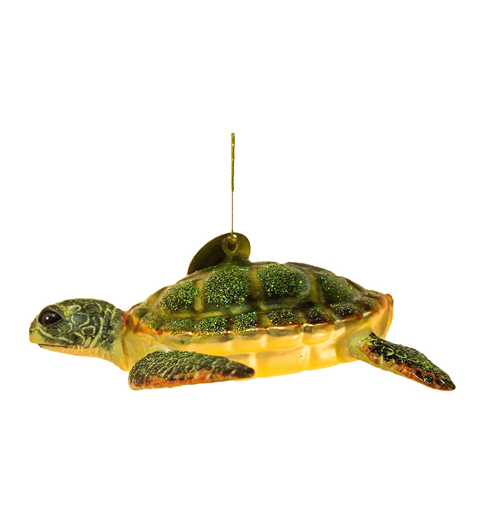 Cape Shore Sea Turtle Blown Glass Christmas Holiday Ornament 5 Inches ...