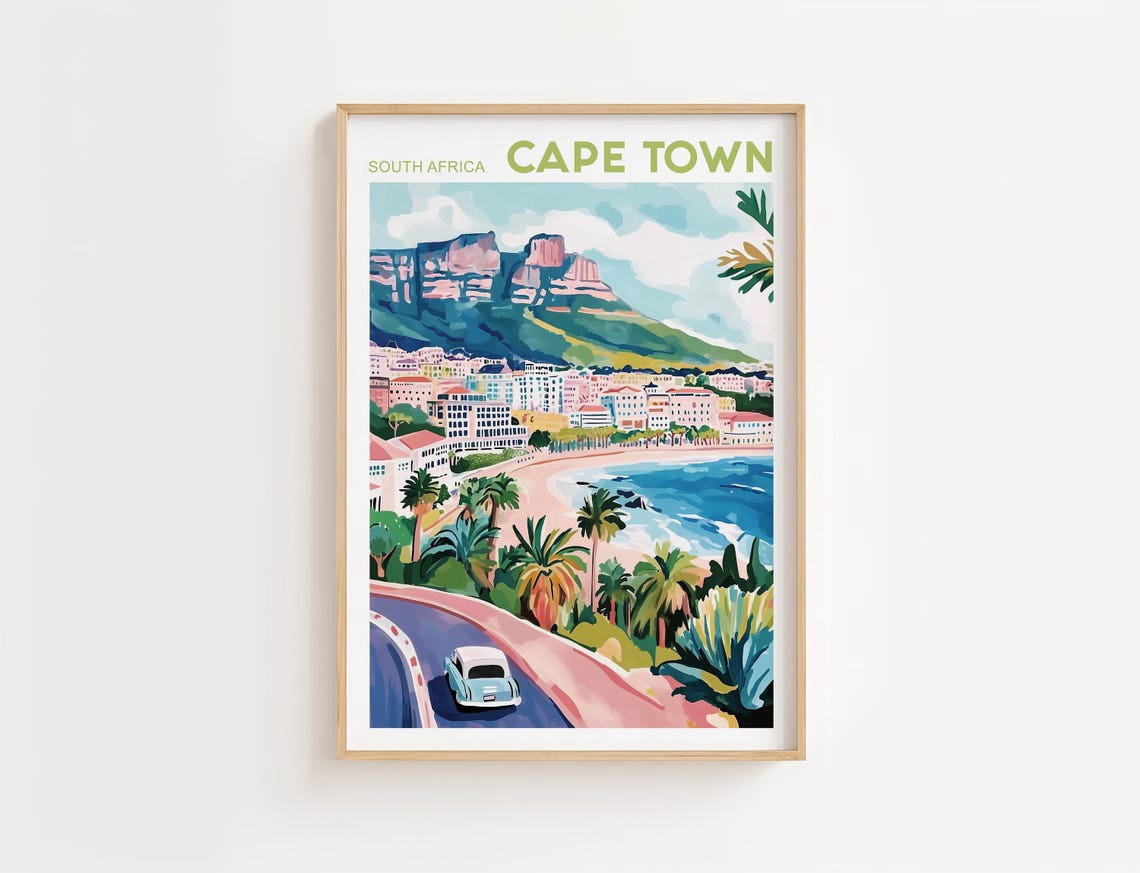 Cape Town Coastal Poster, Unframed Paper Poster 24x36in - Walmart.com