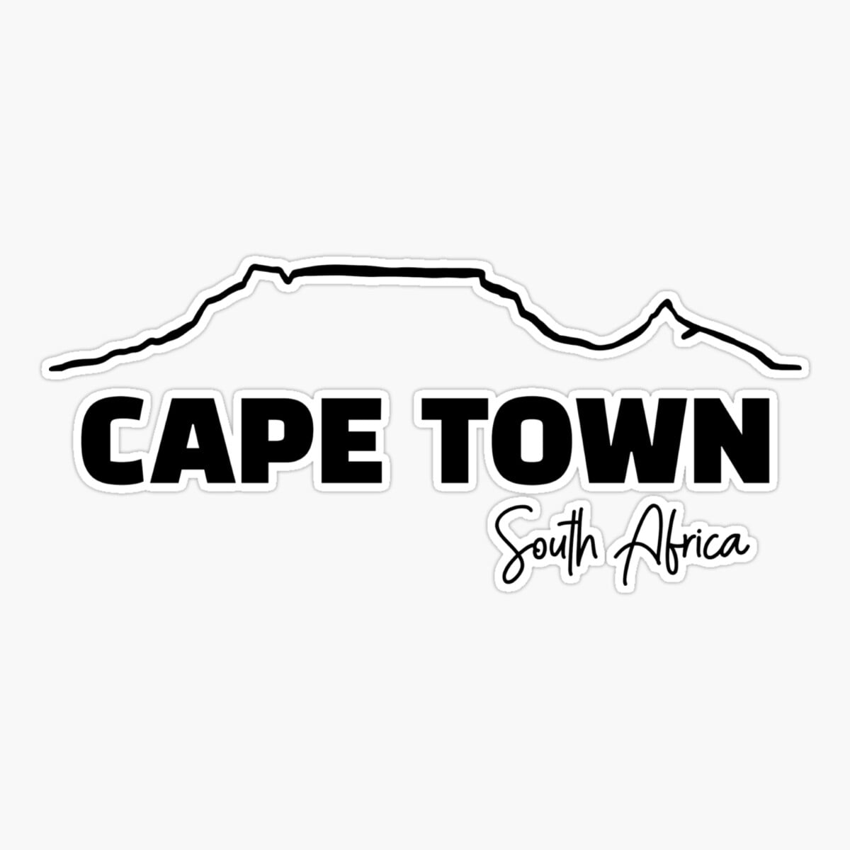 Cape Town Coastal Summer Travel Sticker - Walmart.com