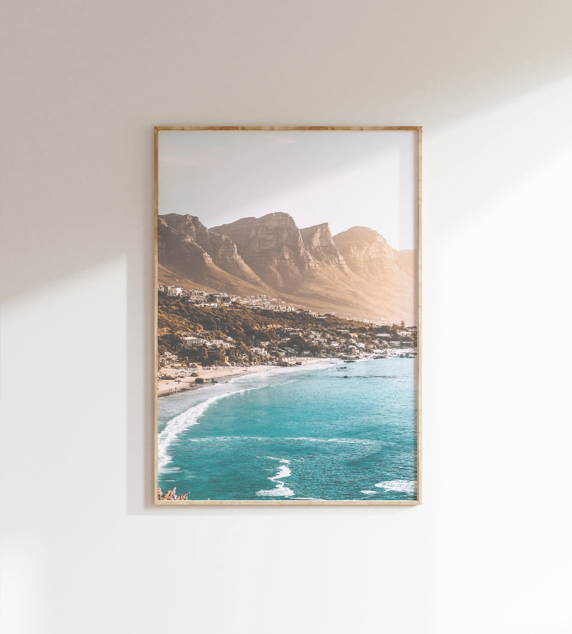 Cape Town Wall Art Camps Bay Beach Poster South Africa Atlantic Sea ...