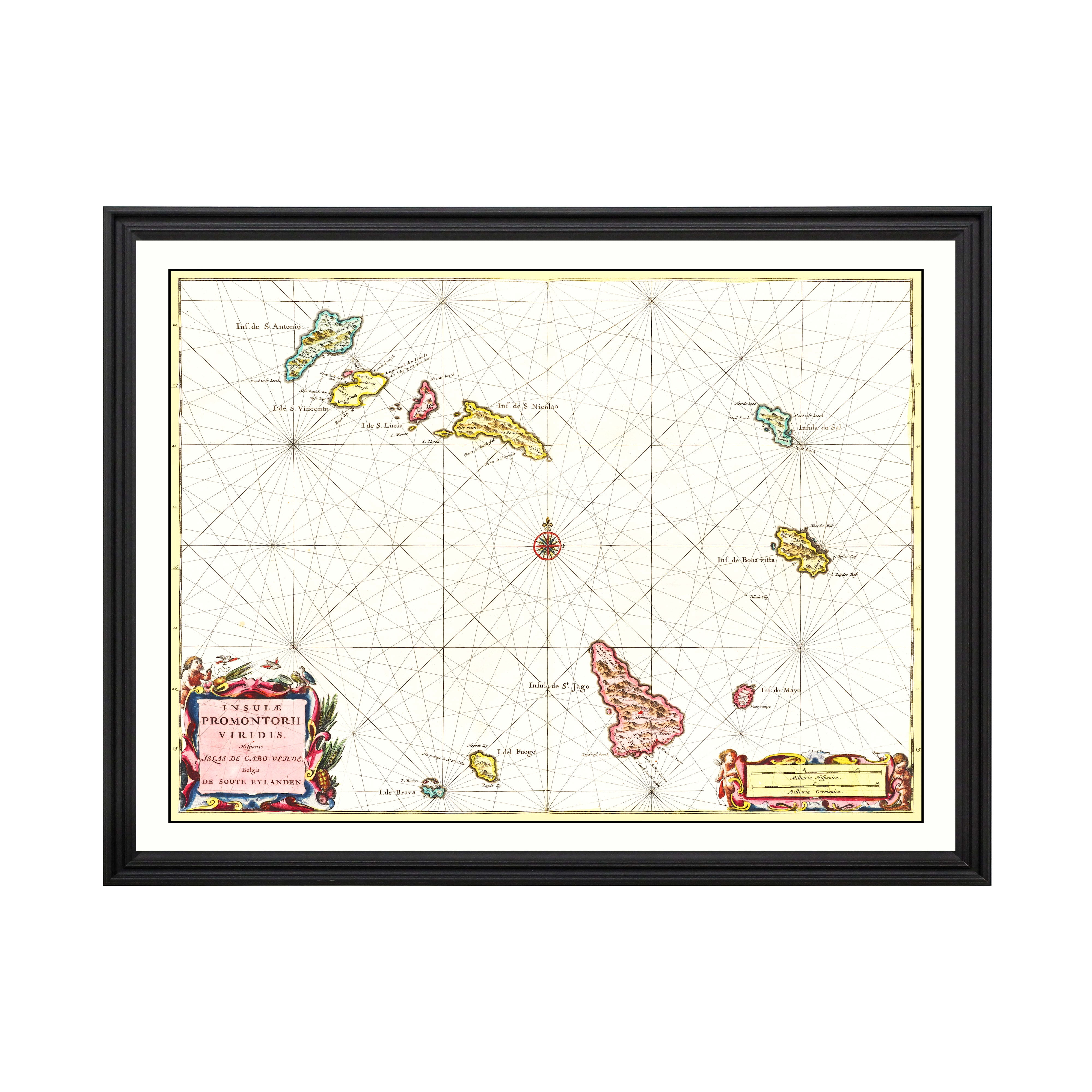 Cape Verde Cape Verde Art, 1665 Vintage Map of Cape Verde Cape Verde ...