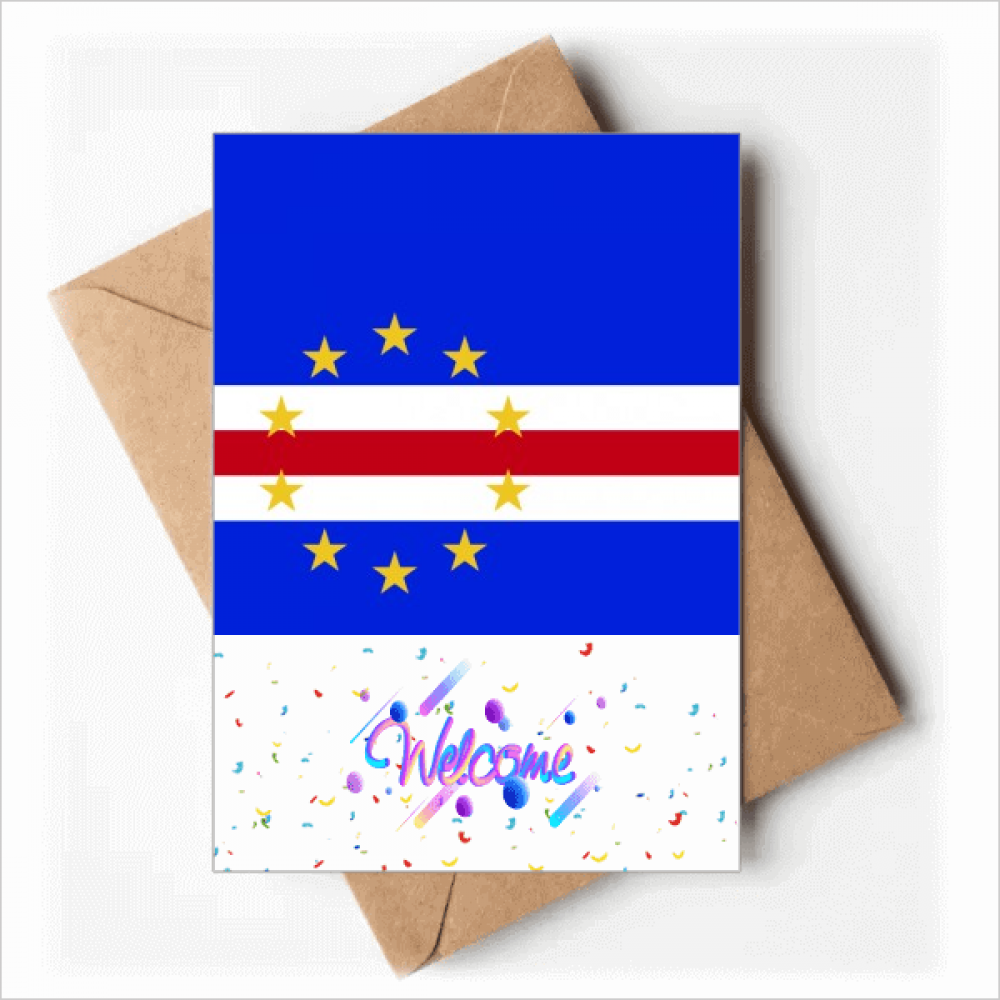 Cape Verde National Flag Africa Country Welcome Back Greeting Cards ...