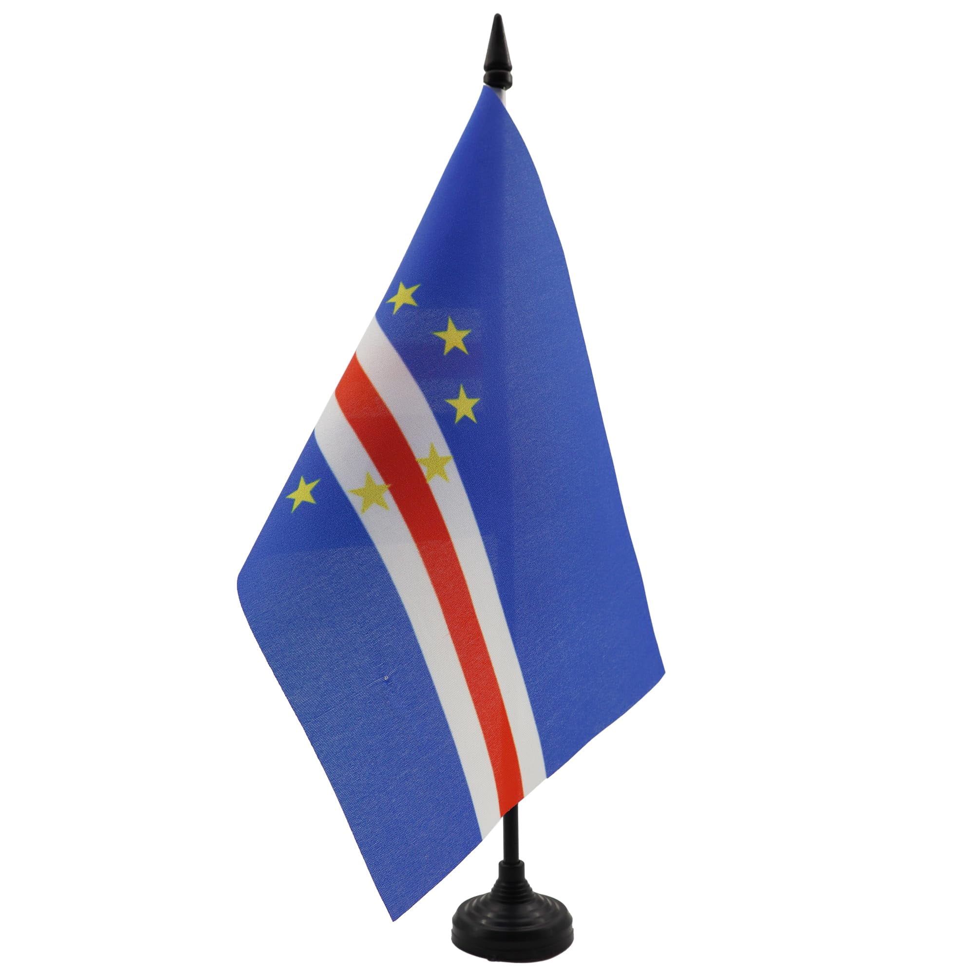 Cape Verde Table Flag 5'' x 8'' plastic stick and base - Walmart.com