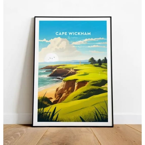 Cape Wickham Golf Links Traditional Print - Wickham Home Decor Vintage ...