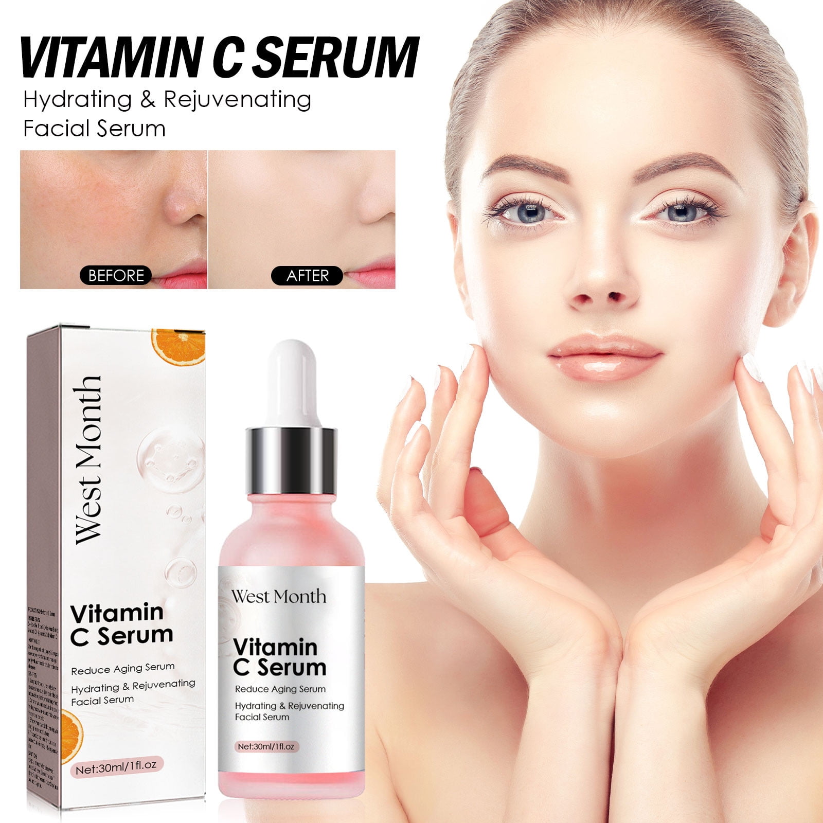 Capebale Retinol Serum, VitaminC Facial Essence Face Moisturizing Skin Brightening Serum 30ml ...