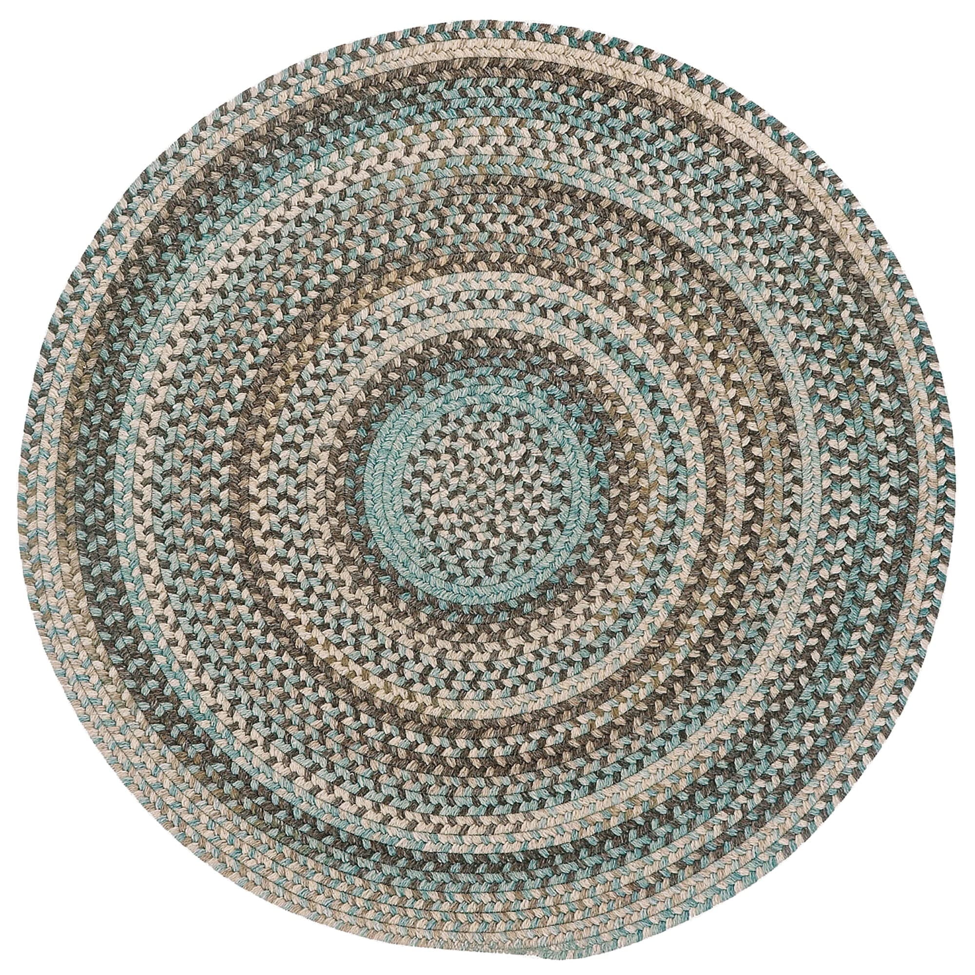 "Capel American Heritage 5' Round Braided Area Rug in Slatewood - Ideal ...