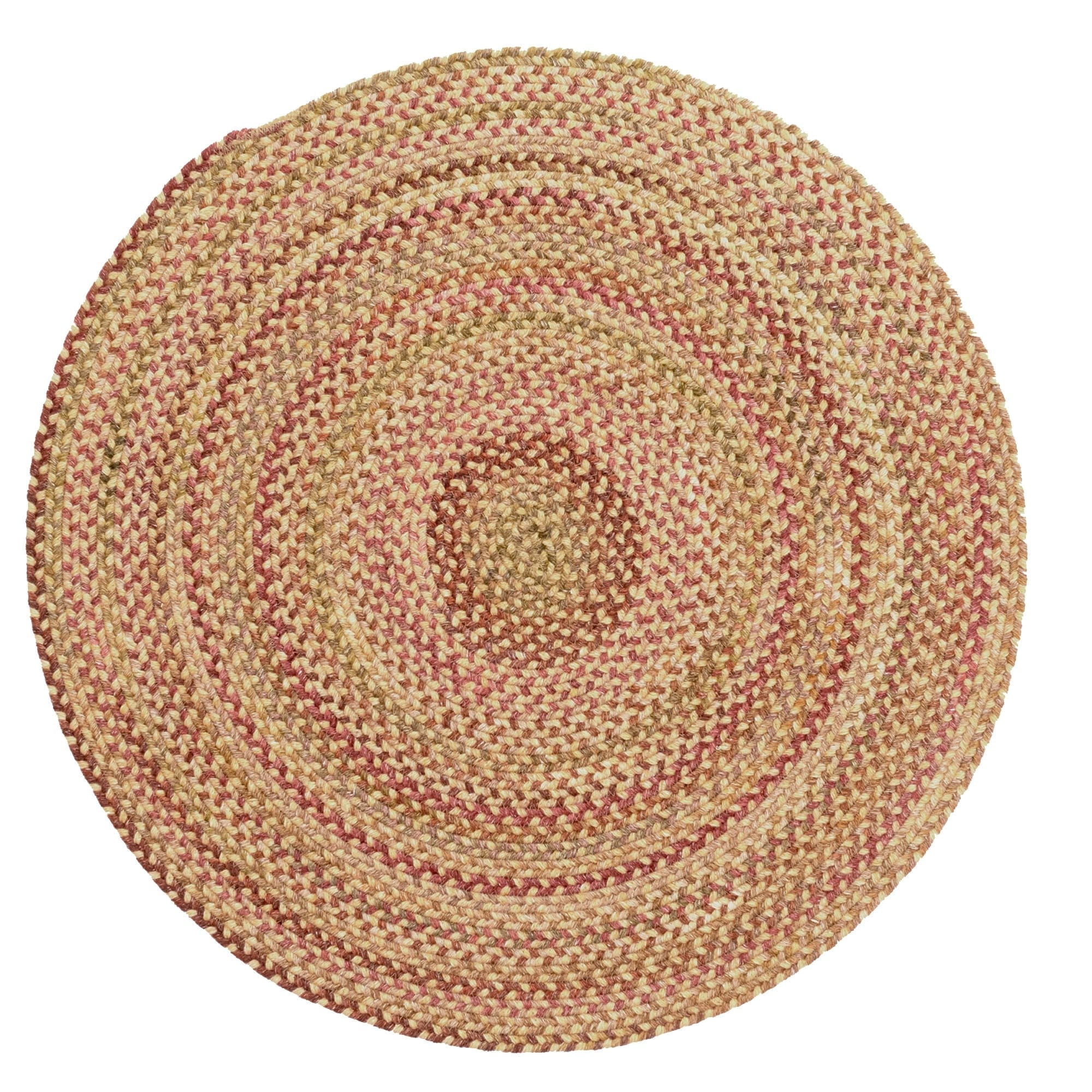 Capel American Heritage Braided Area Rug - 36 Round Harvest Gold Color ...