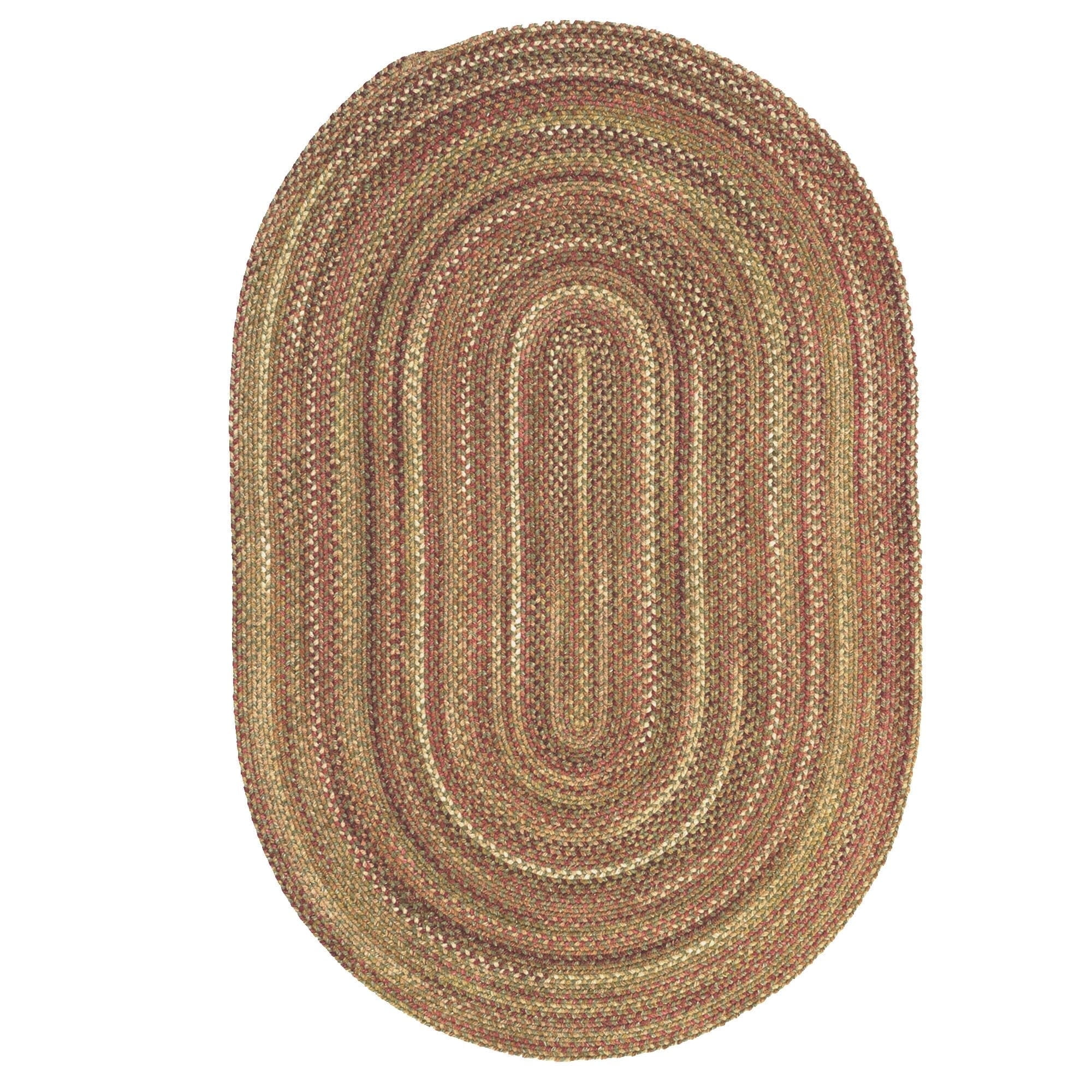 "Capel American Heritage Braided Area Rug - 36" x 5' Oval Foliage ...