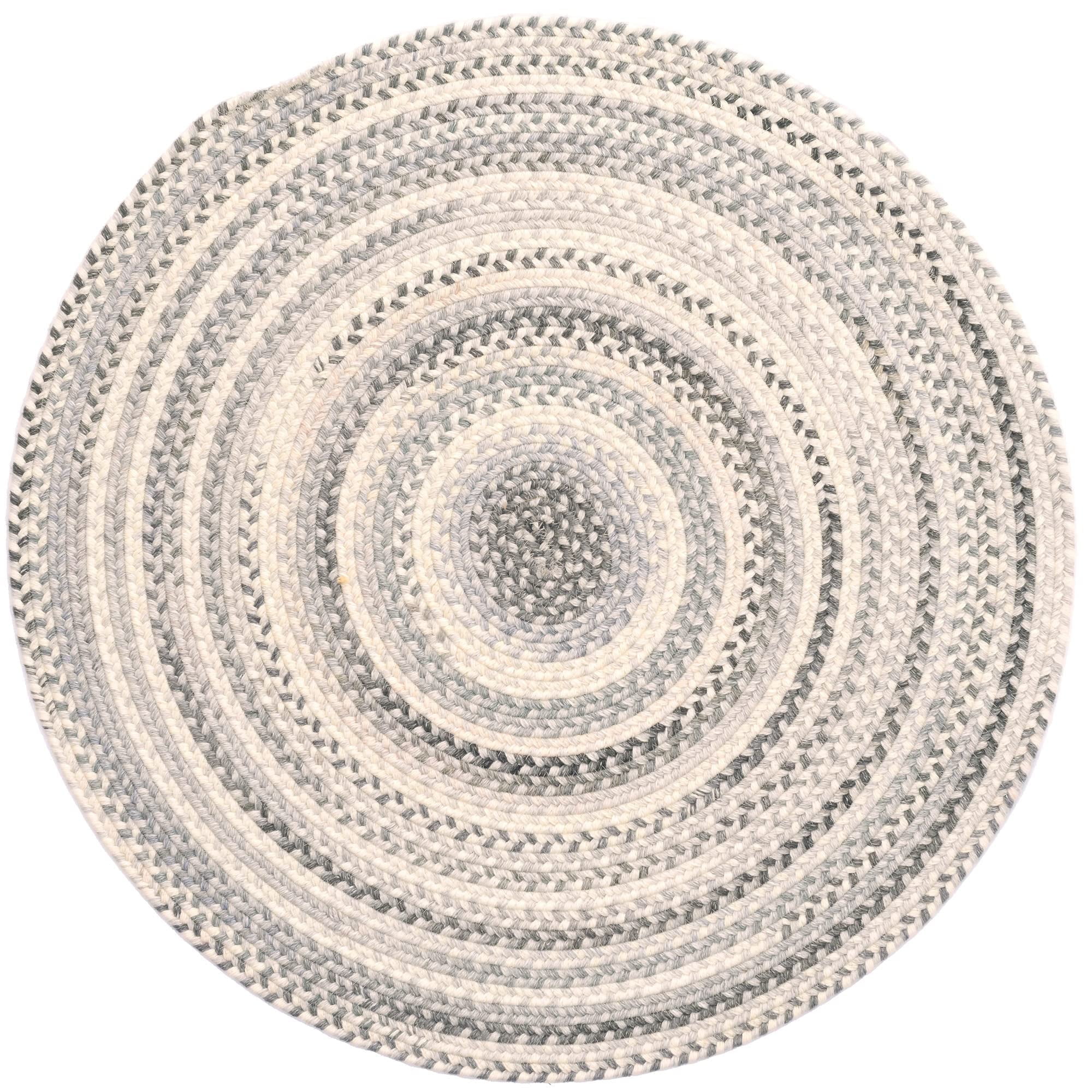 "Capel American Heritage Braided Area Rug in Shadow - 36" Round Indoor ...