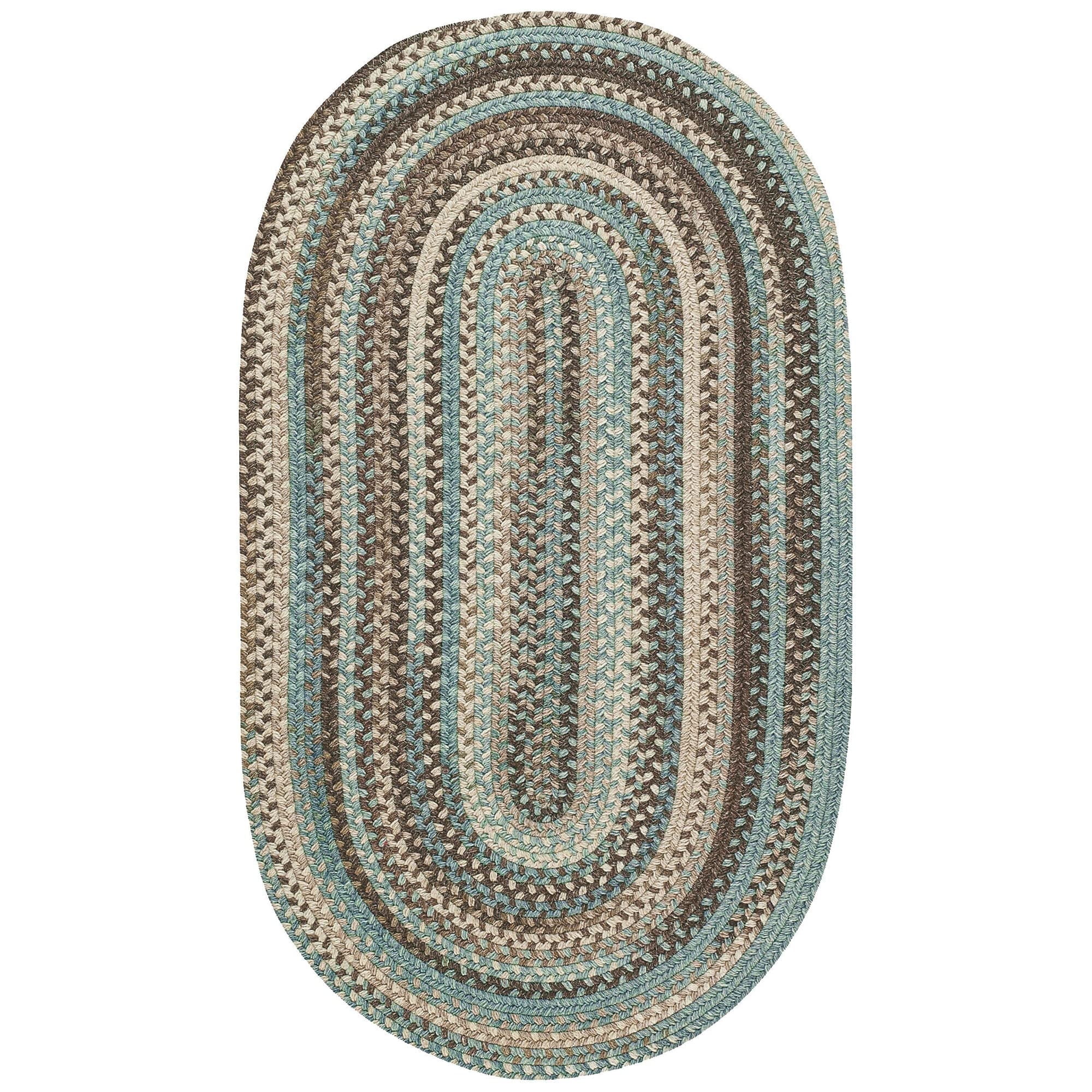 "Capel American Heritage Braided Oval Rug - 2' x 36" - in Slatewood ...