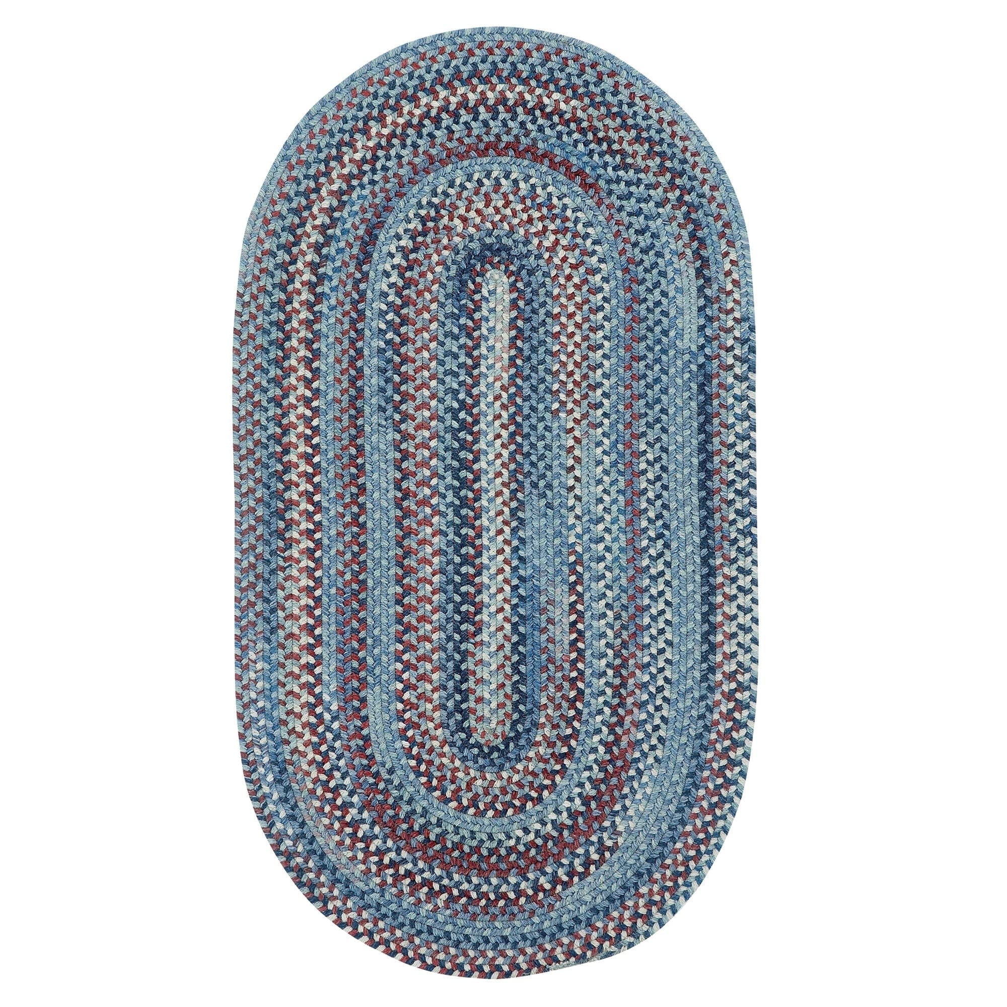 Capel American Heritage Large Living Room Oval Braided Area Rug, 5' x 8 ...