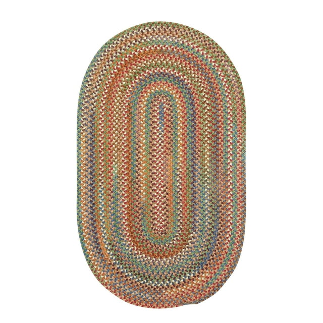 "Capel Cinnamon Braided Oval Runner Area Rug 2'x6' - Traditional Indoor ...