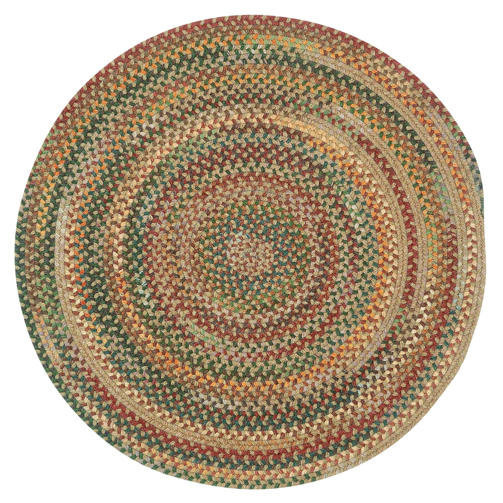 Capel Rugs American Heritage | 8' Round Braided Rug - Multi-Tan ...