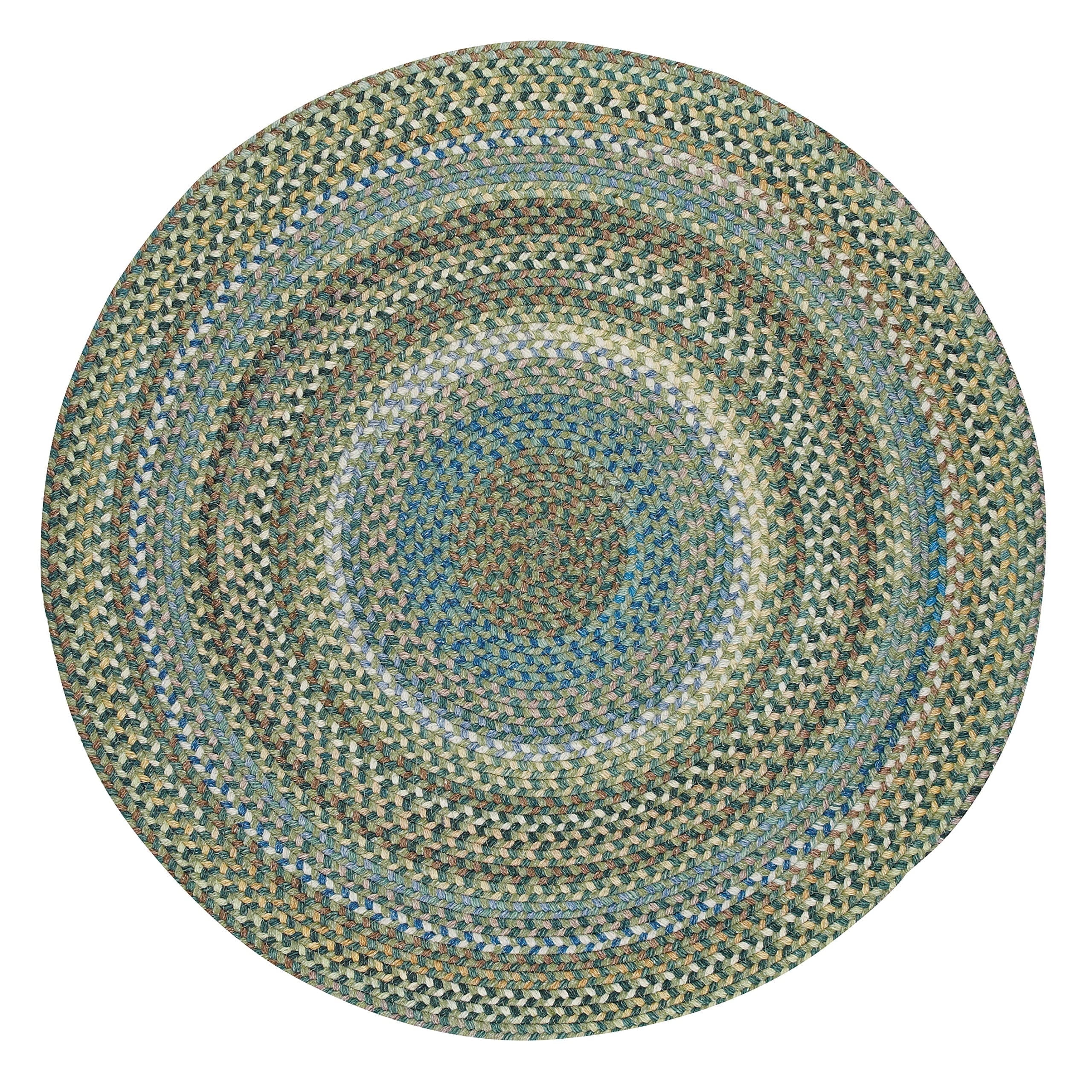 Capel Rugs American Heritage 3'6" Round Braided Area Rug in Sage ...