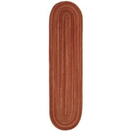 Homespice Pumpkin Pie Reversible Red Cotton Rug 27" x 45" Rect. Braided ...