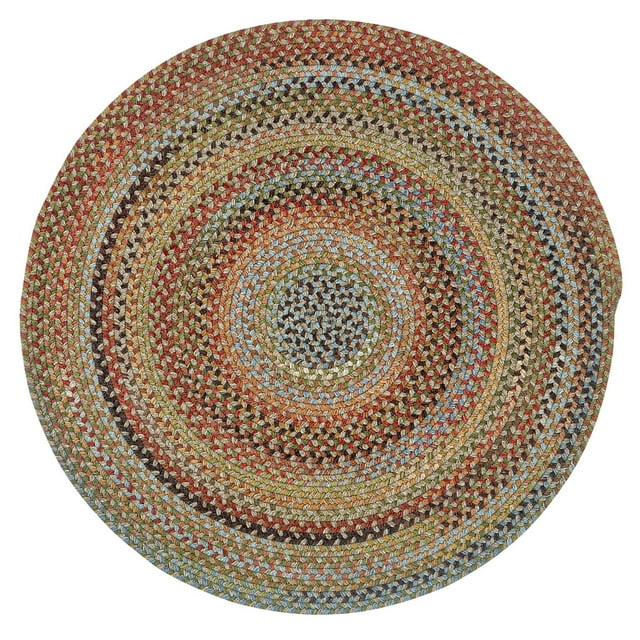 Capel Rugs American Heritage Olive Tan 8' Round Braided Rug - Farmhouse ...